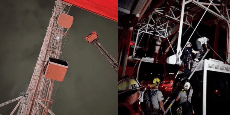 ¡Pánico! Más de 60 personas quedan atrapadas en atracción de un parque ...